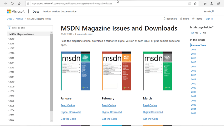 Microsoft Developer Magazine - BIM there. Done that.